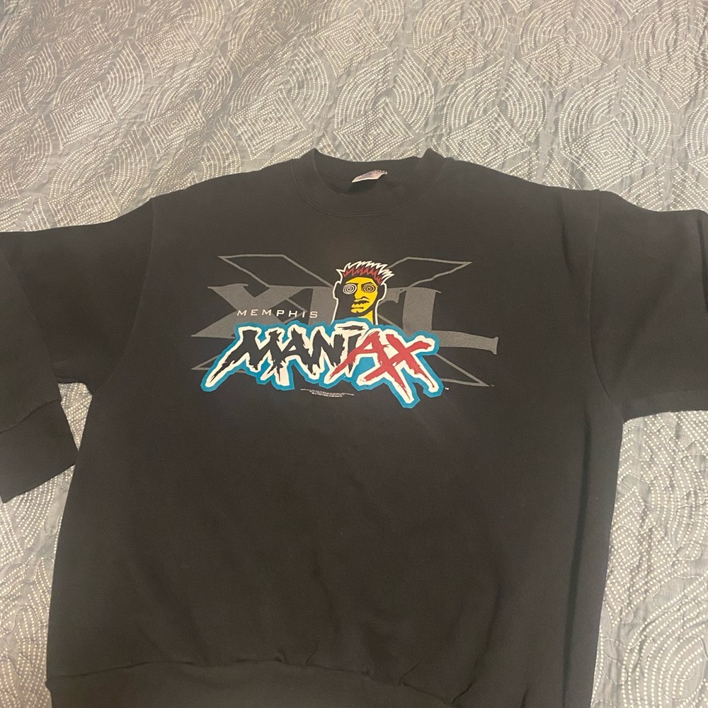 Vintage Xfl Memphis Maniax Crewneck , Logo Is Amazing… - Gem